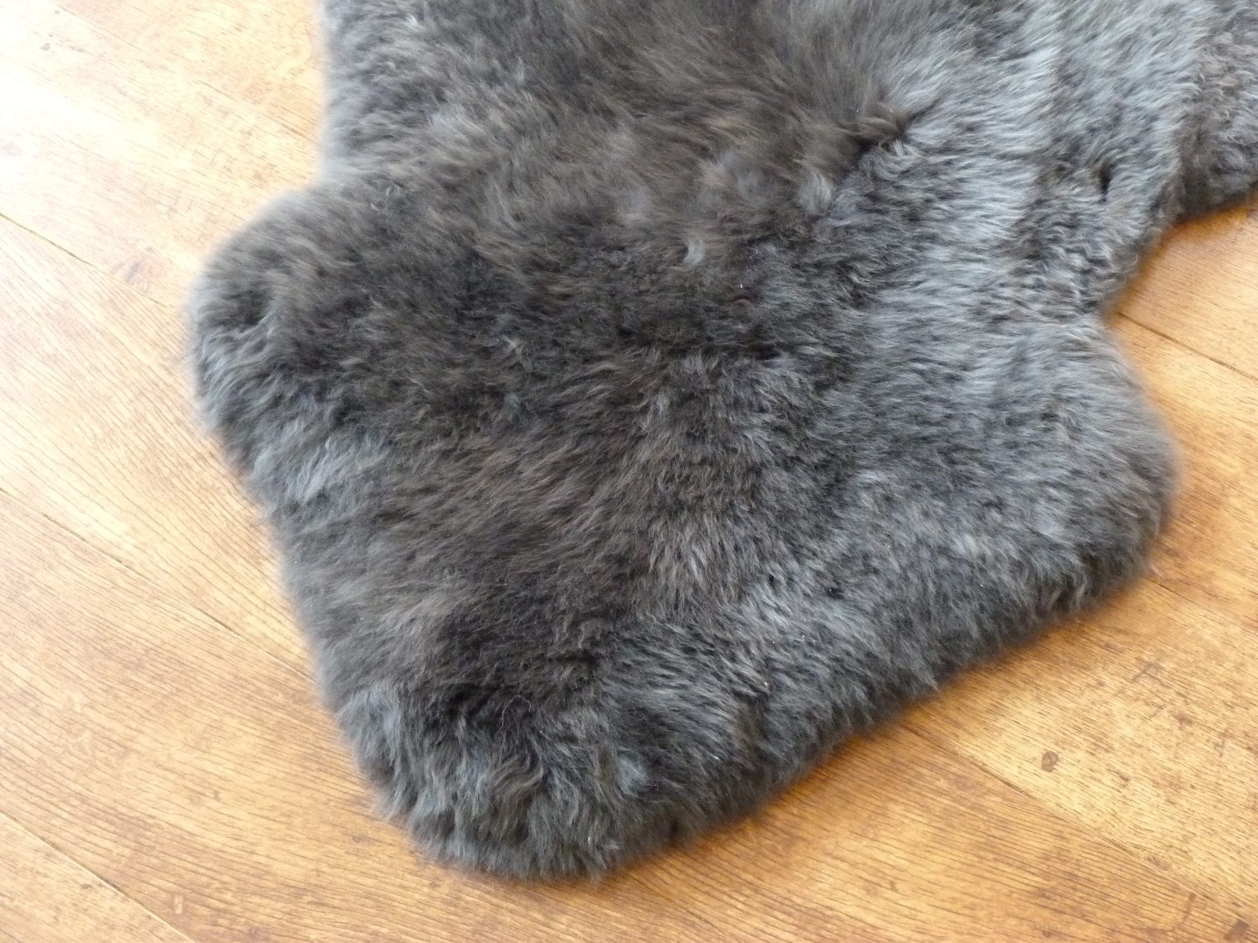 Sheepskin Rug Double Dark Grey - Hide Rugs