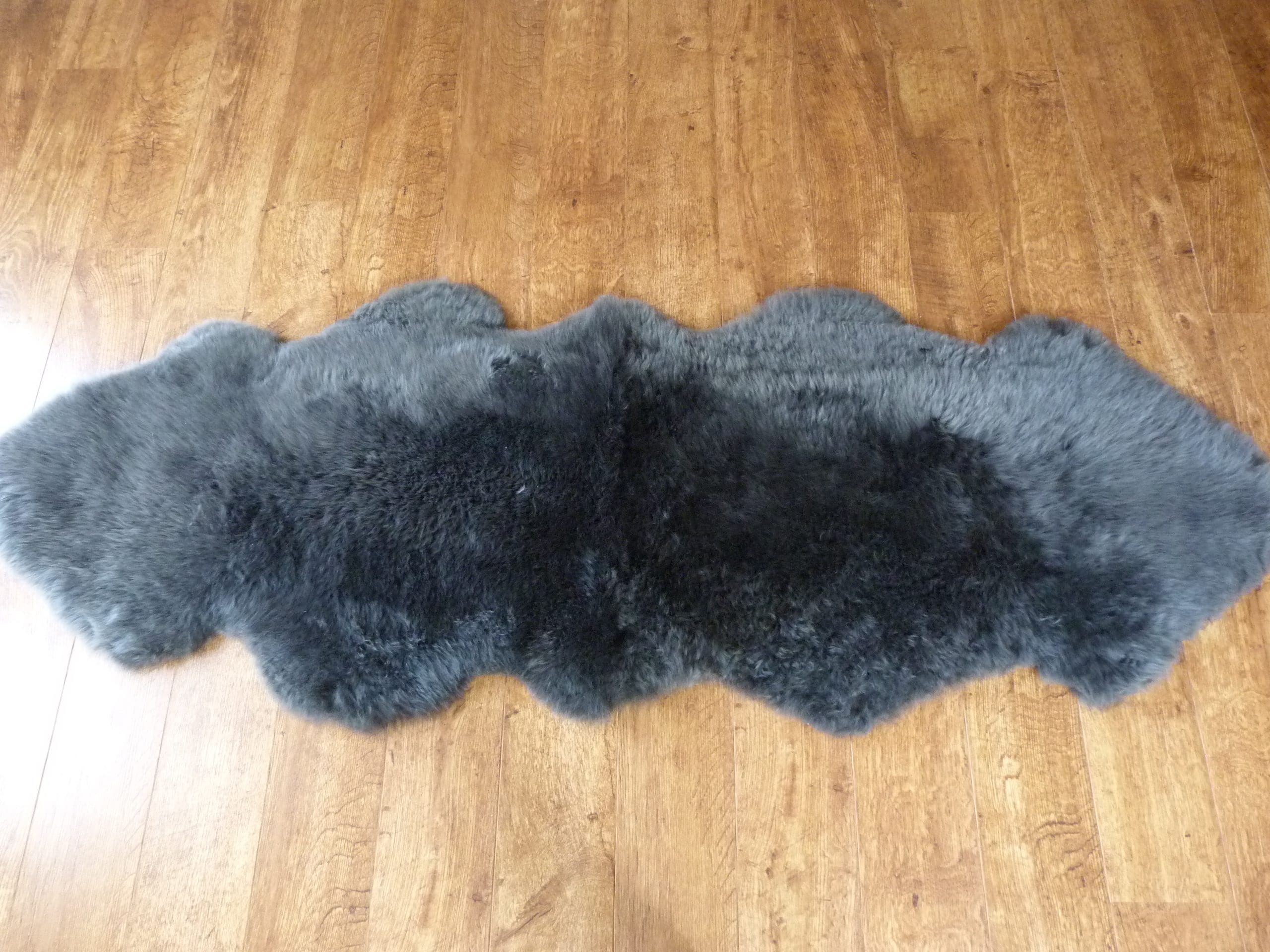 Sheepskin Rug Double Dark Grey - Hide Rugs