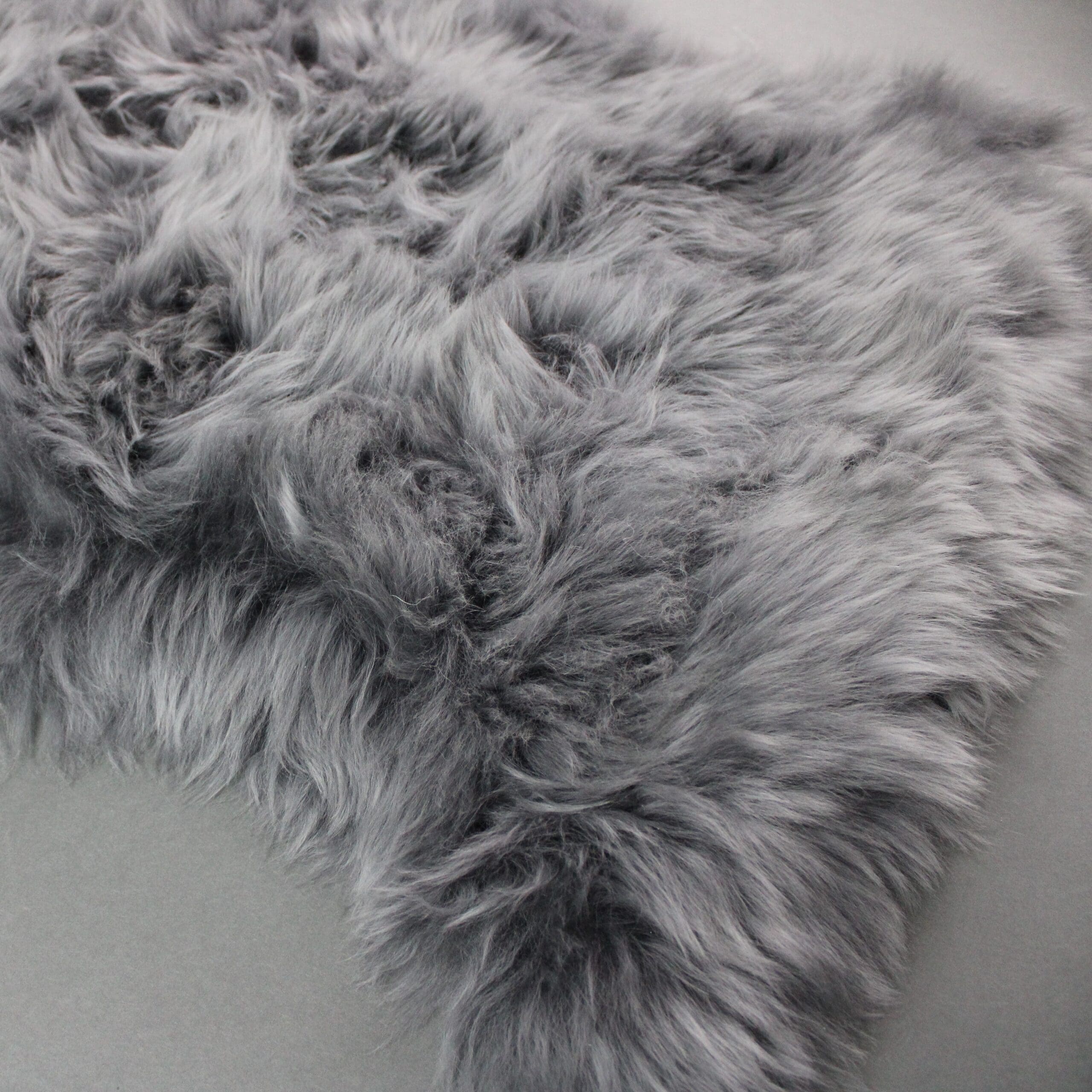 Grey Sheepskin Rugs - Pack of 2 Soft Wool Hides UK