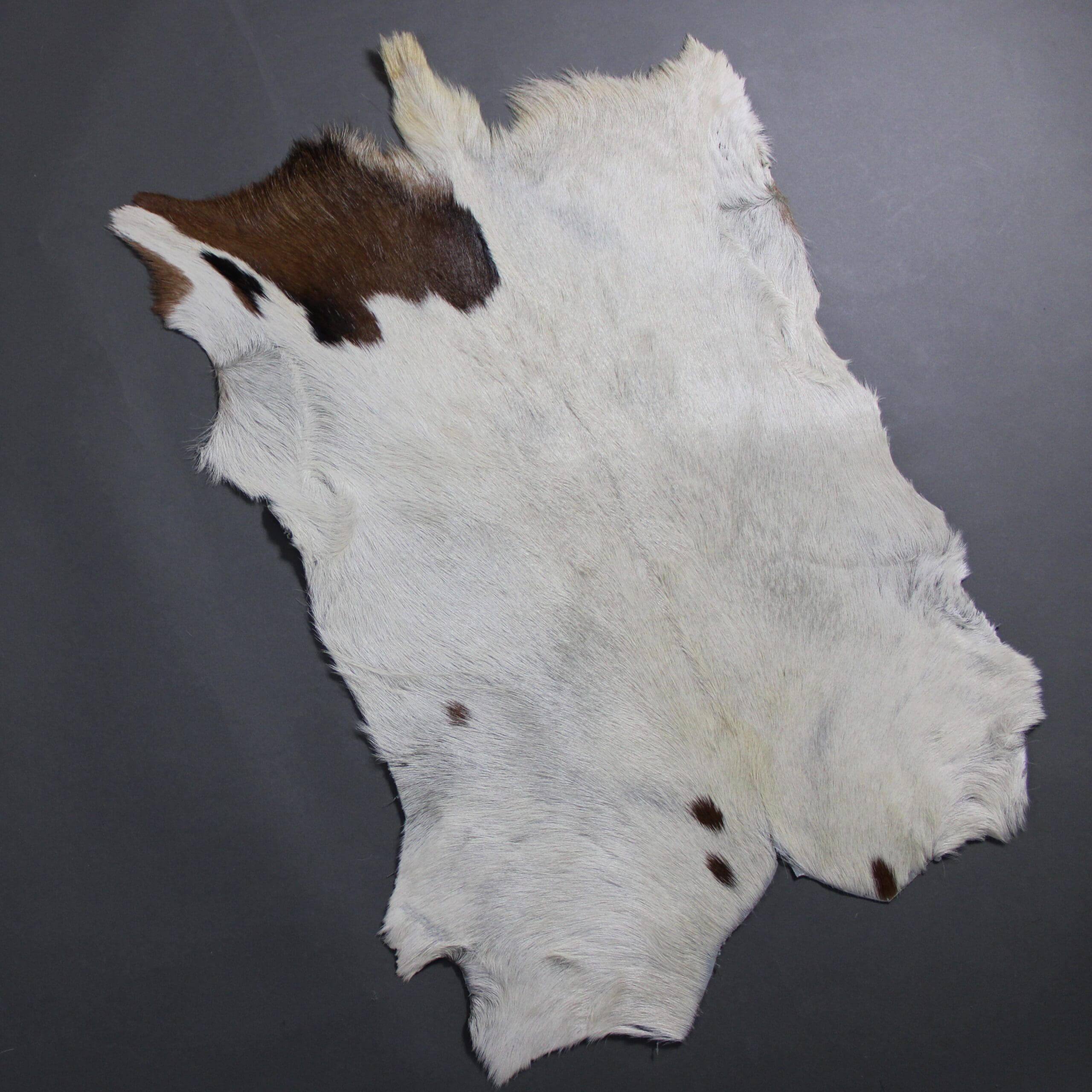 Small Goatskin Rug - Natural Brown and Cream Hide Rug