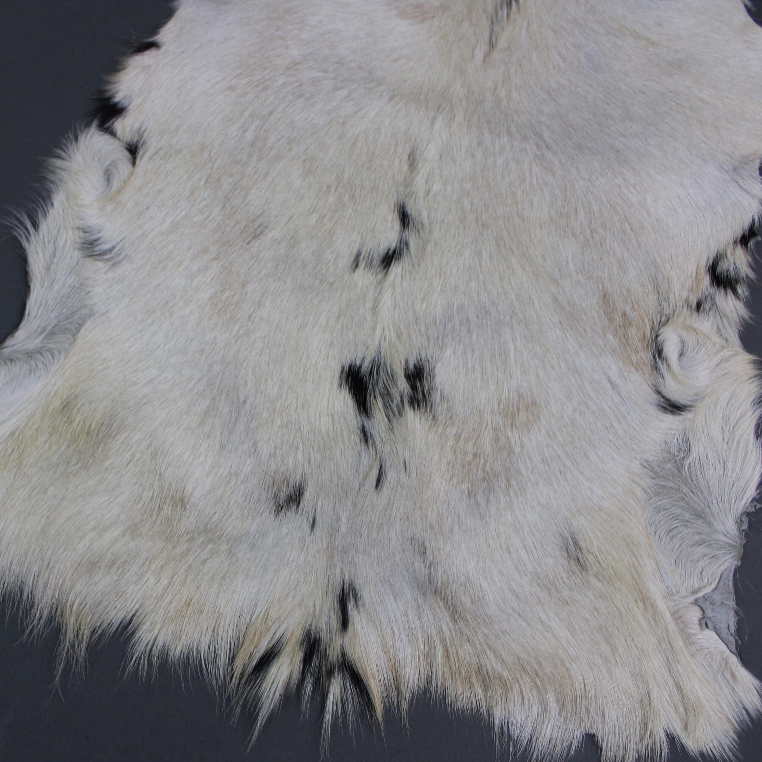 Small Goatskin Rug - Natural Brown and Cream Hide Rug