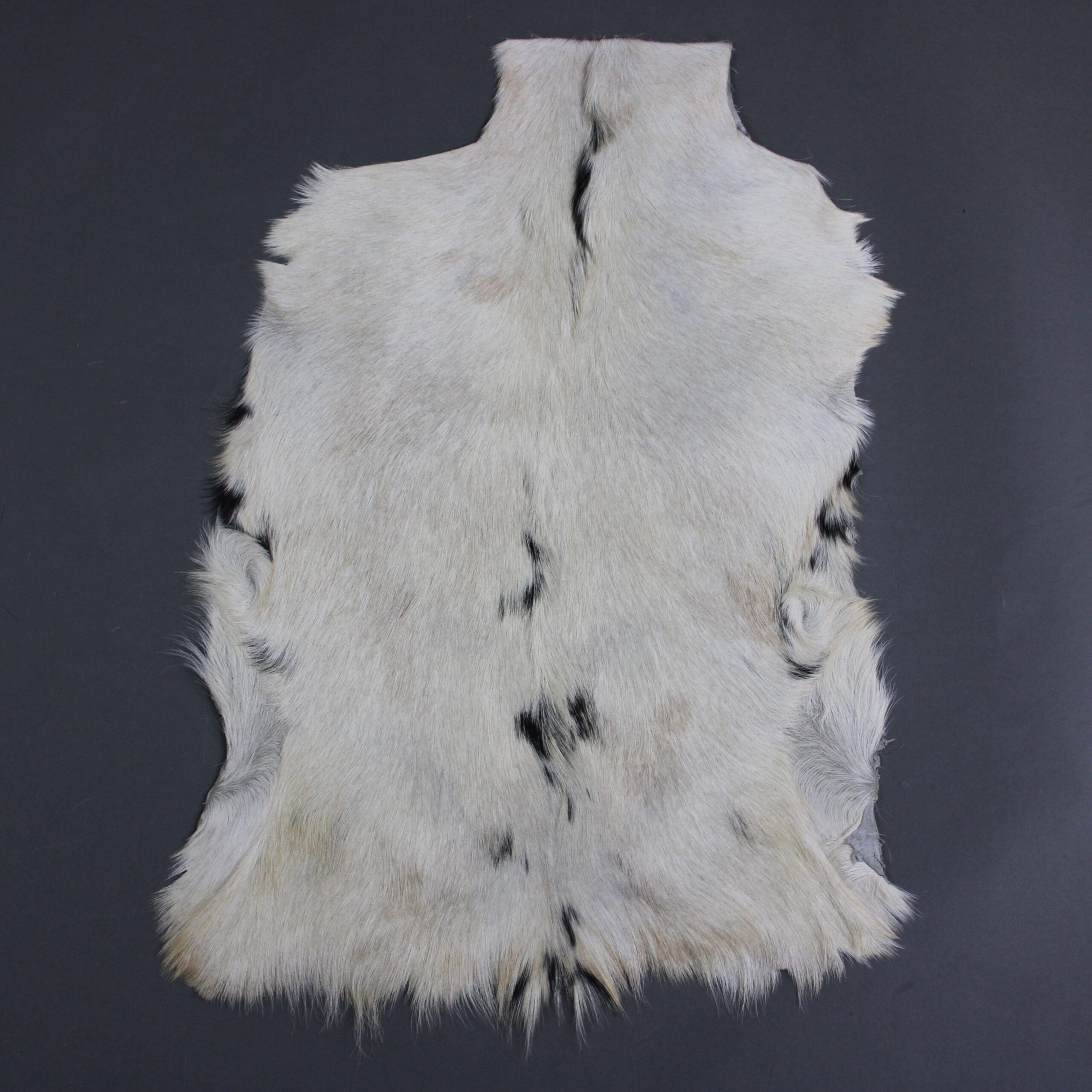 Small Goatskin Rug - Natural Brown and Cream Hide Rug