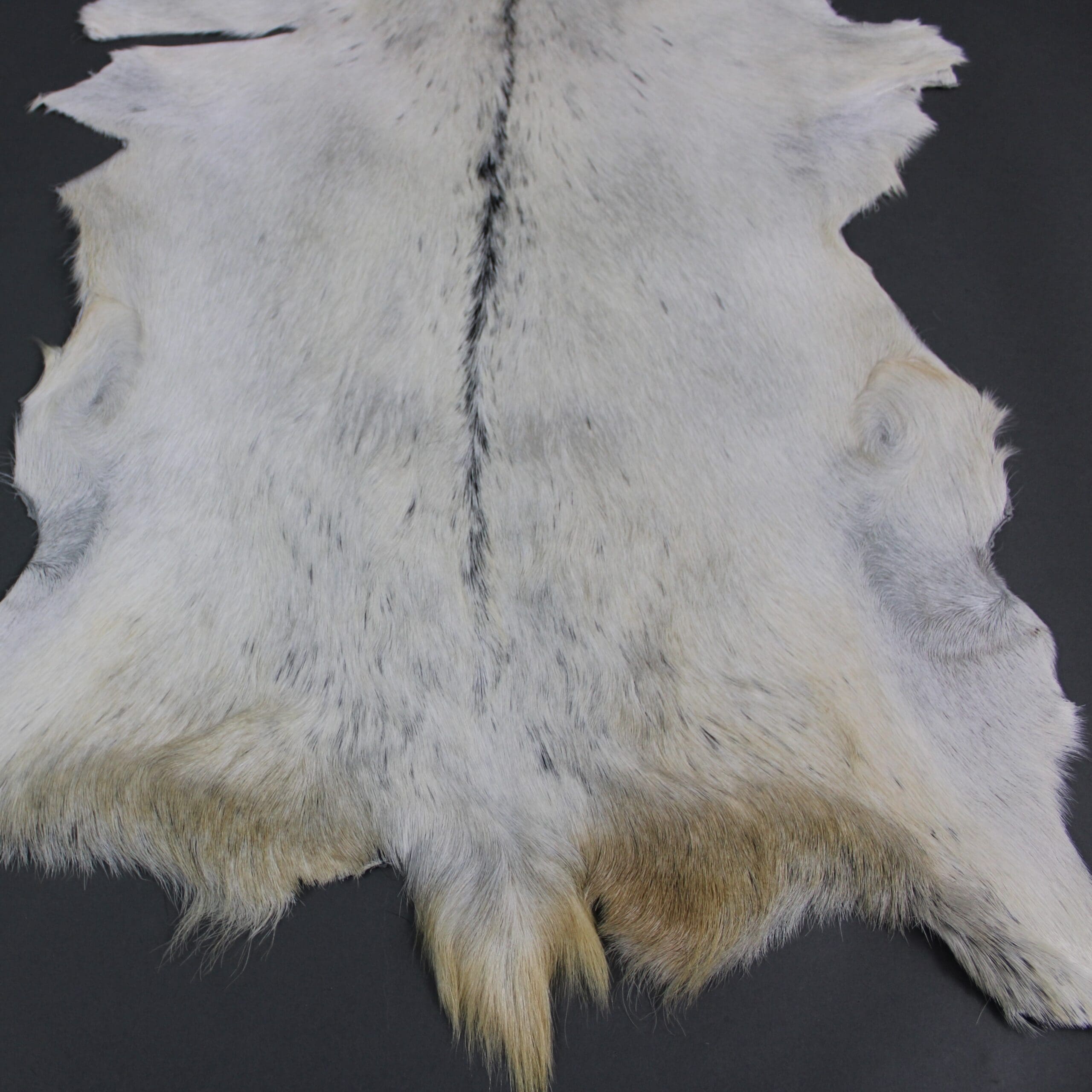 Small Goatskin Rug - Natural Brown, Ivory and Cream Hide
