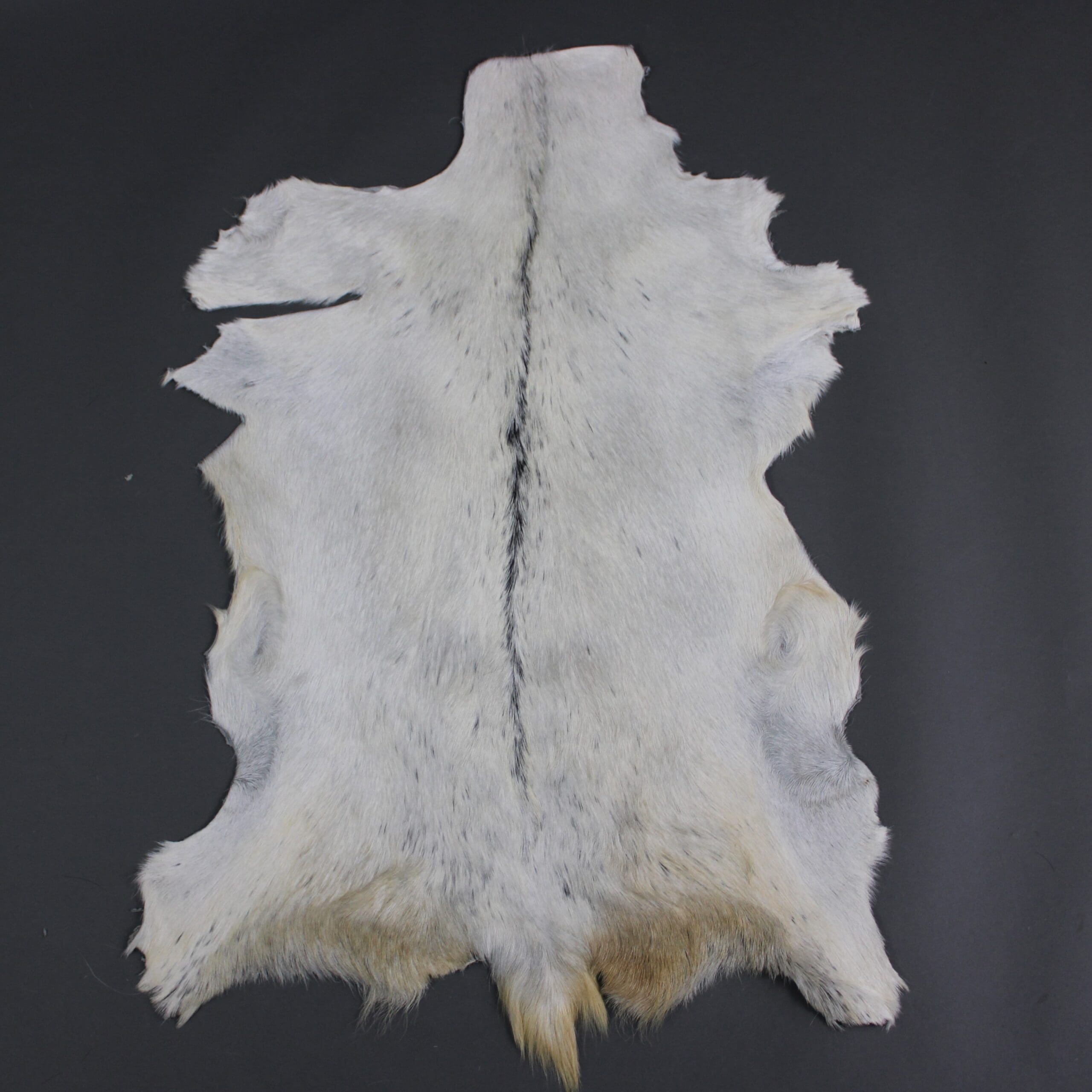 Small Goatskin Rug - Natural Brown, Ivory and Cream Hide