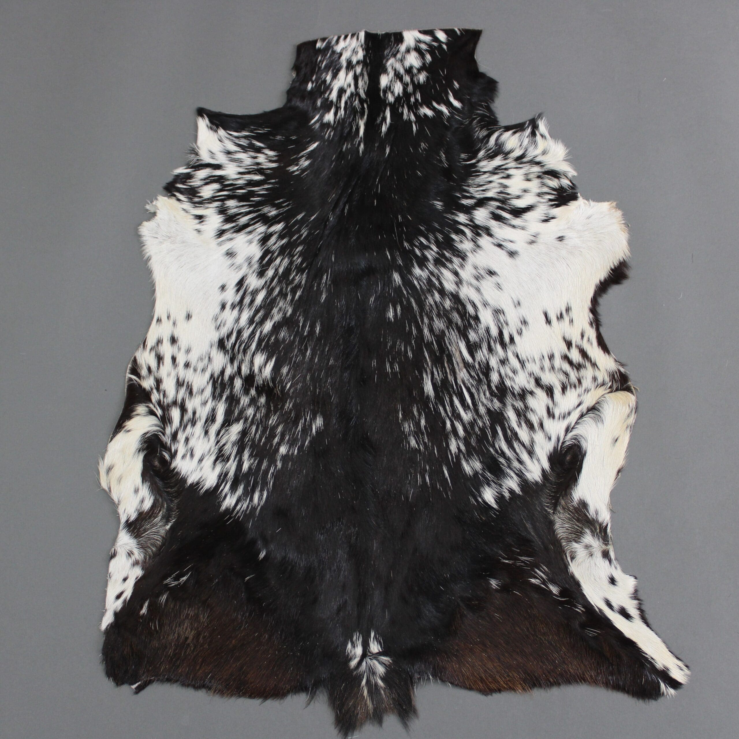 Small Goatskin Rug - Natural Brown and Cream Hide Rug