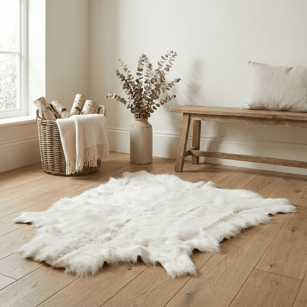 White Reindeer Hide | Rare Reindeer Skin Rugs for Sale UK - Hide Rugs